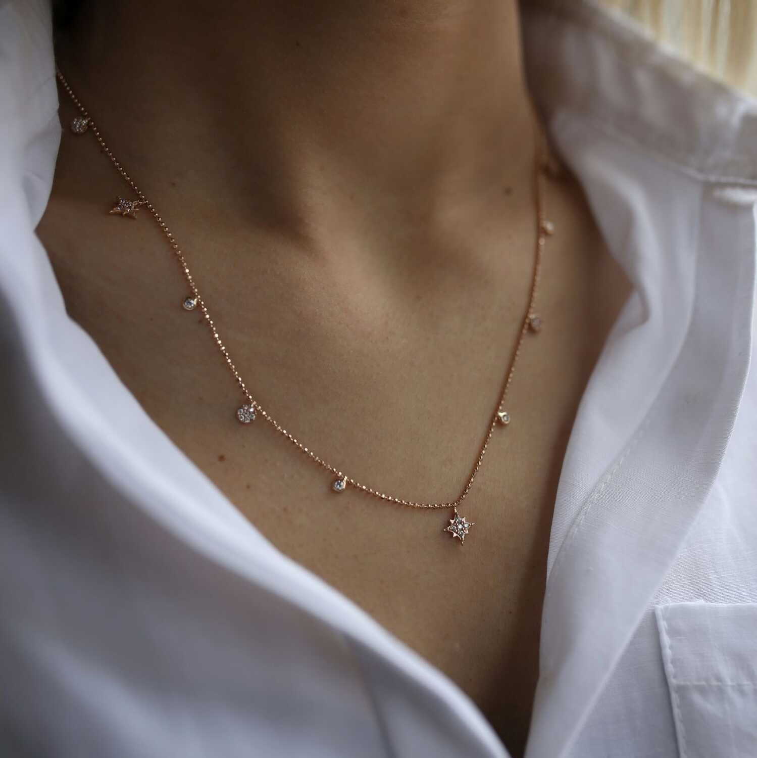 Tohum Taşlı Kolye-Model 2 Taşlı Kolyeler, Kolyeler By Golden House